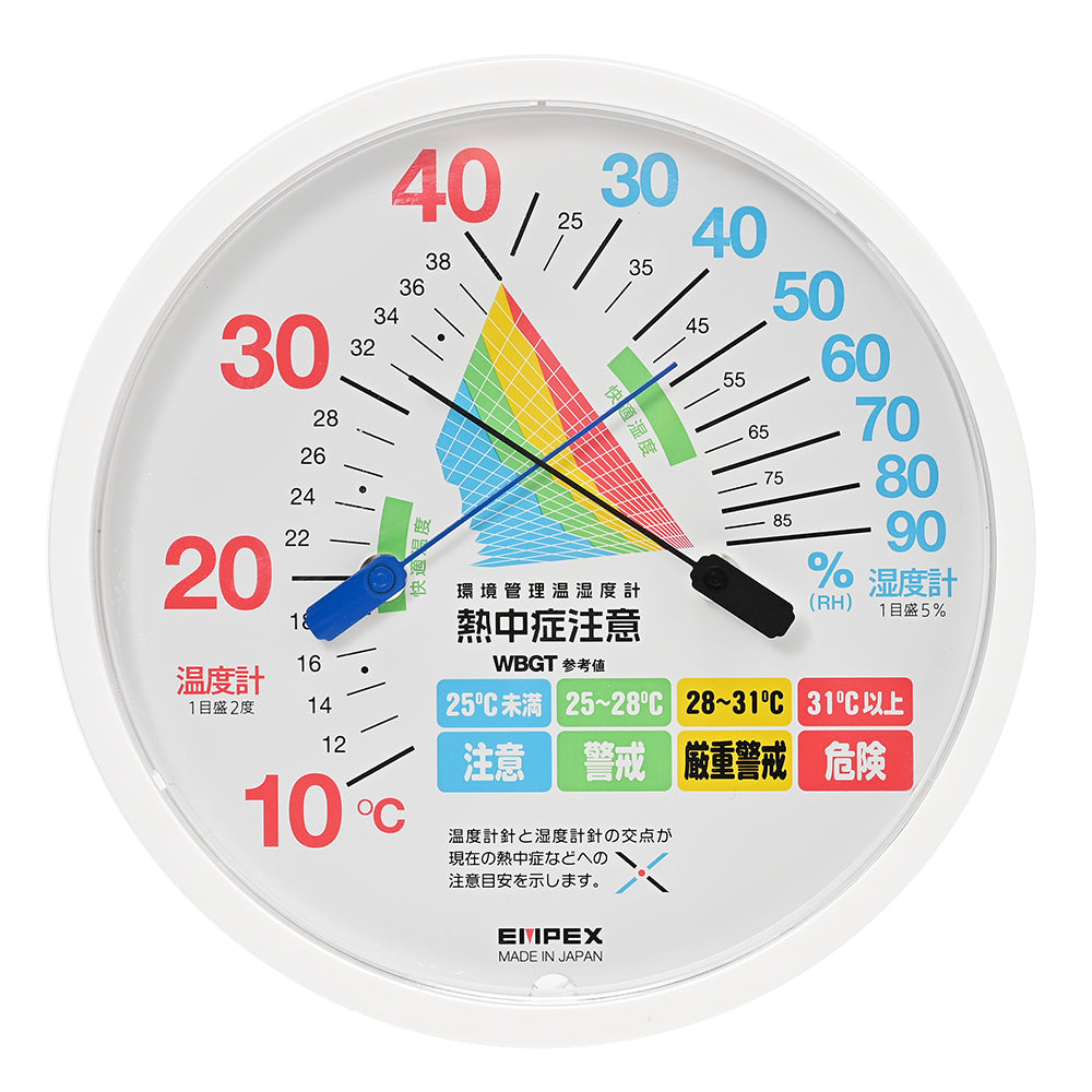 環境管理温・湿度計「熱中症注意」防雨形 TM-2464 – EMPEX / エンペックス気象計