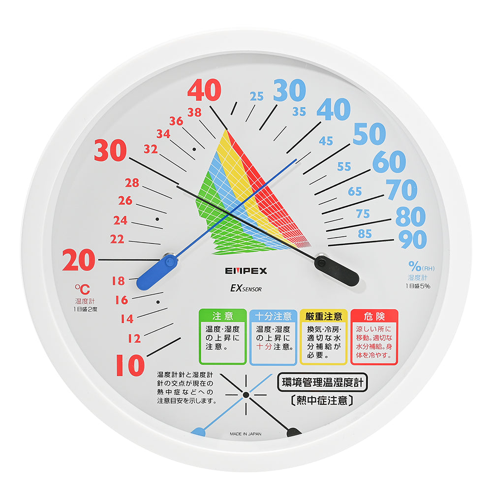 環境管理温・湿度計「熱中症注意」 TM-2485 – EMPEX / エンペックス気象計